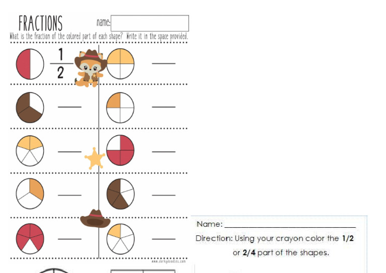 Fraction Work Sheet | PDF