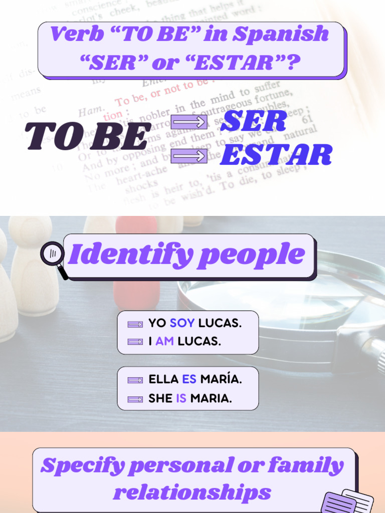 Verbo Ser en Español + Ejercicio Corto | PDF | Ciencias sociales ...