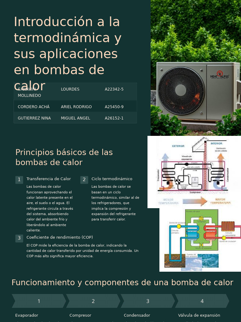 Introduccion A La Termodinamica y Sus Aplicaciones en Bombas de Calor | PDF | Uso eficiente de ...