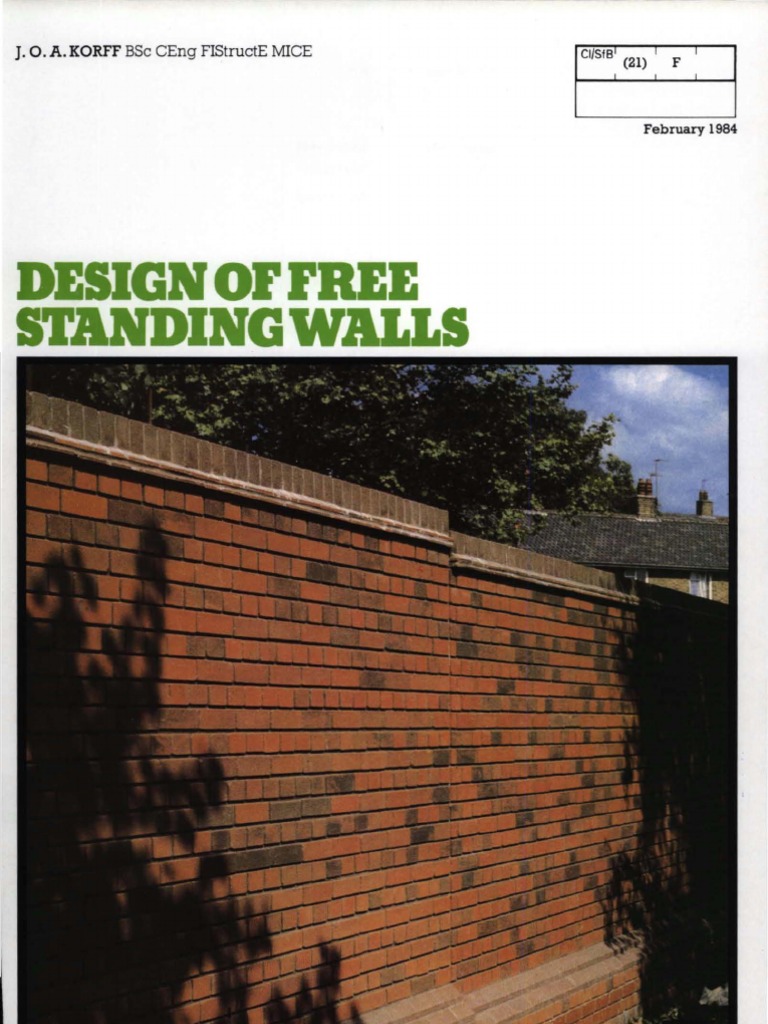 Design Guide for Freestanding Walls | PDF | Masonry | Mortar (Masonry)