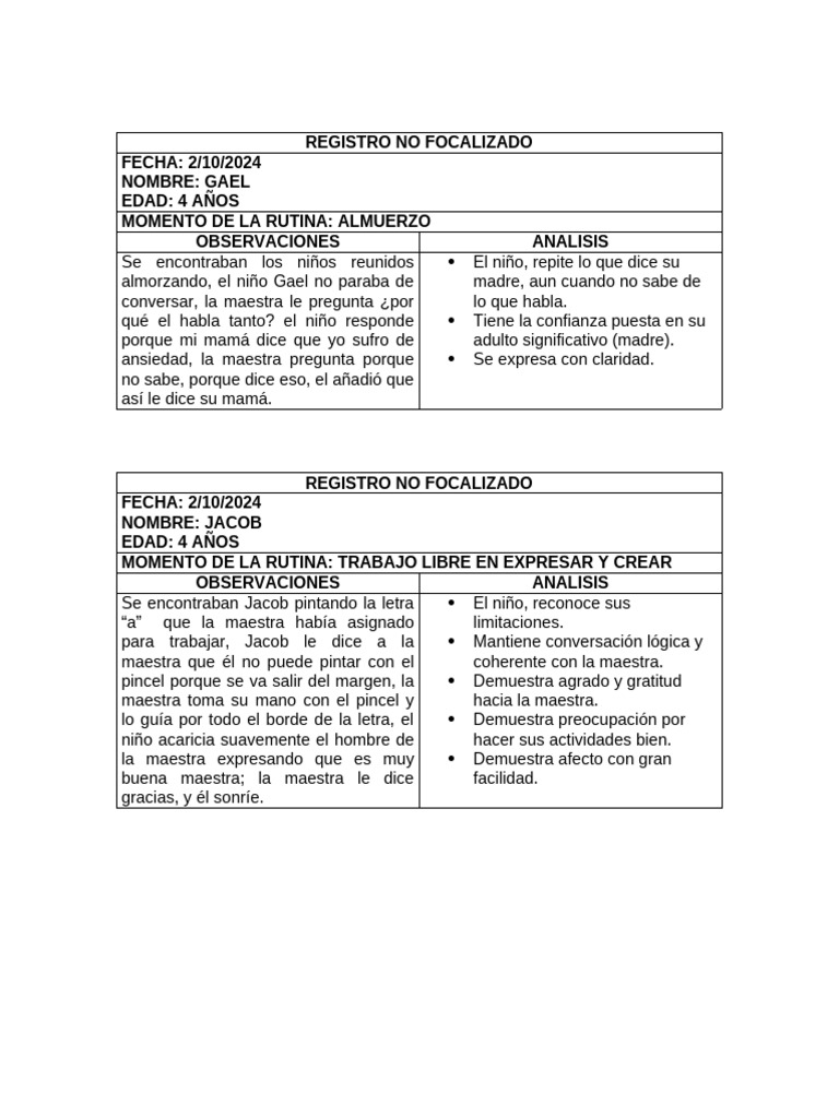 Registros Del Primomento Unicoamer Momento | PDF