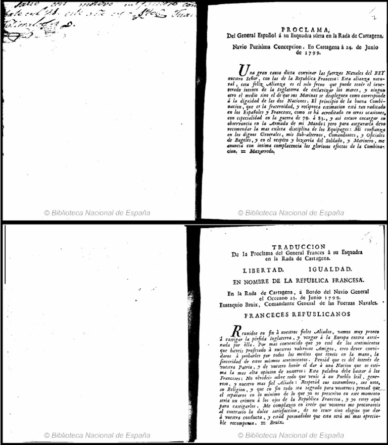 Proclama de Alianza Naval 1799 | PDF | Viajes y turismo