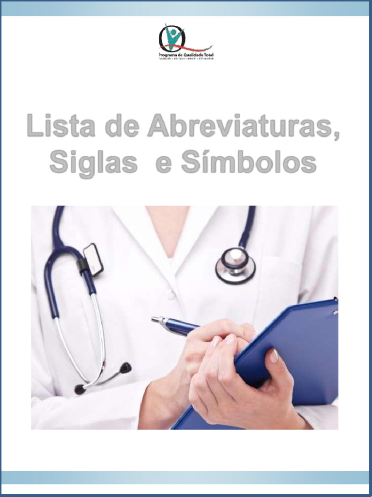 Abreviaturas e Siglas em Prontuários Médicos | PDF | AVC ...