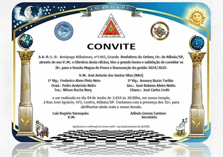 Convite Areopago Posse e Reass NAU 04 - 06 - 2024 v2 | PDF