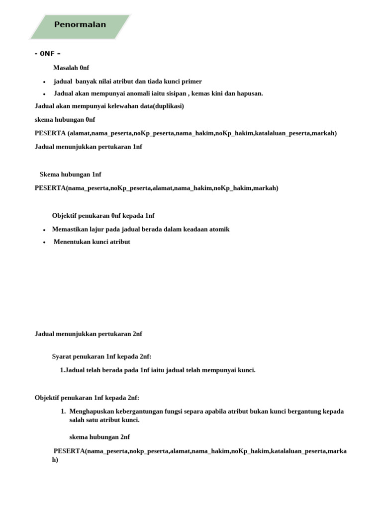 Penormalan & Antara Muka | PDF