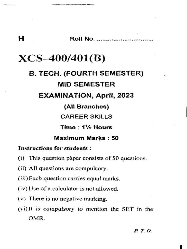 xcs401 Midsem 2023 Apr Setb | PDF