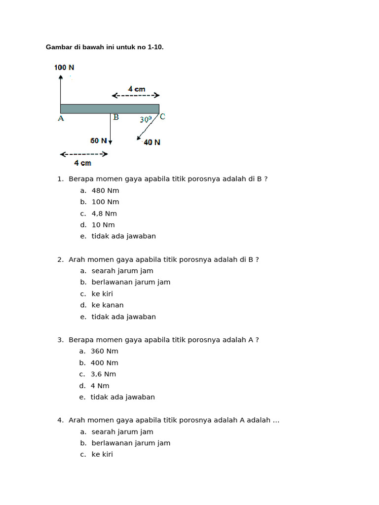 Momen Gaya dan Energi Pegas dalam Fisika | PDF