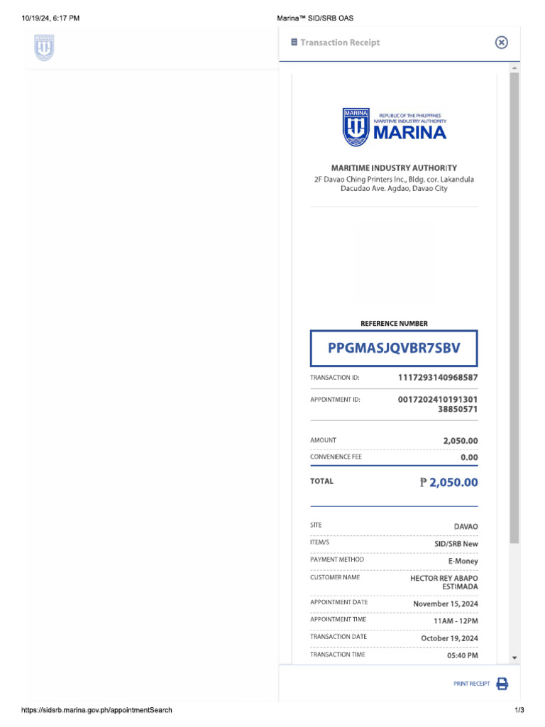 Hector Sirb Sid Davao Nov 15 | PDF