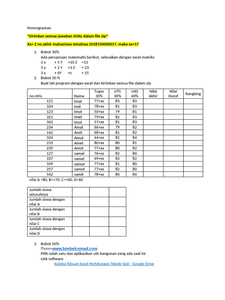 UAS Pemrograman | PDF