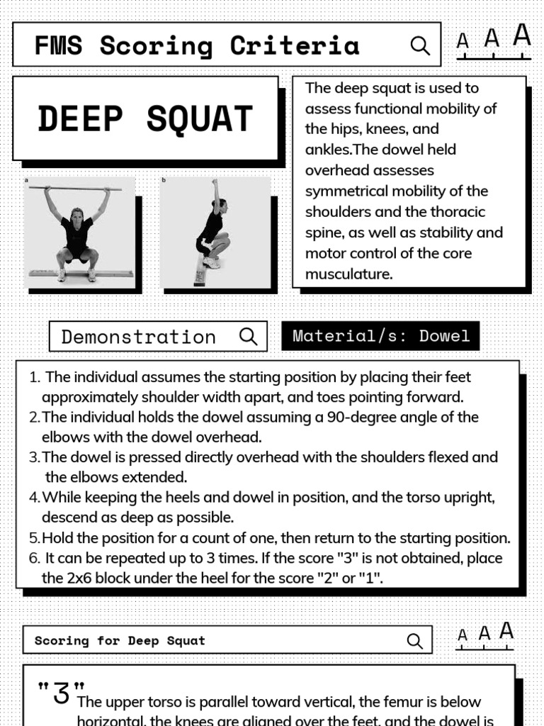 FMS Scoring Criteria | PDF | Wellness