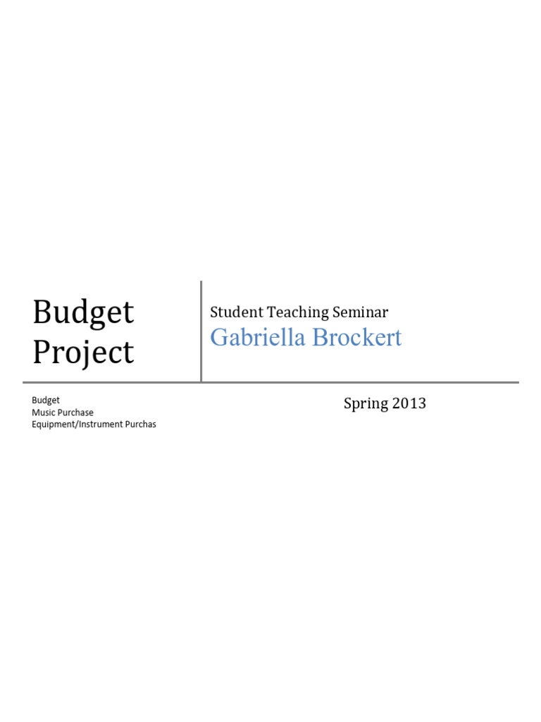 High School Band Budget Overview 2013 | PDF