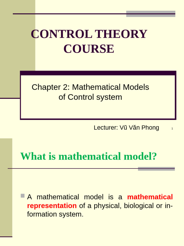 Chapter 2 - Mathematical Model | PDF | Laplace Transform | Function (Mathematics)