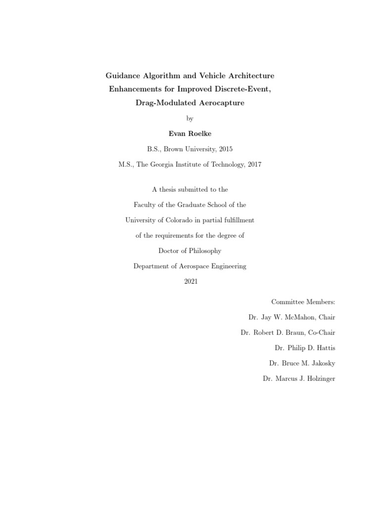 Guidance Algorithm and Vehicle Architecture Enhancements For Improved Discrete-Event, Drag ...