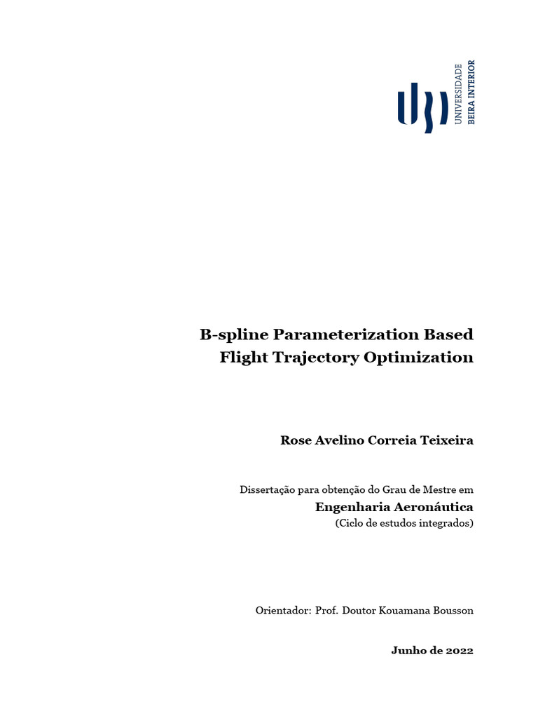 B-Spline Parameterization Based Flight Trajectory Optimization-PHD | PDF | Voo | Matemática