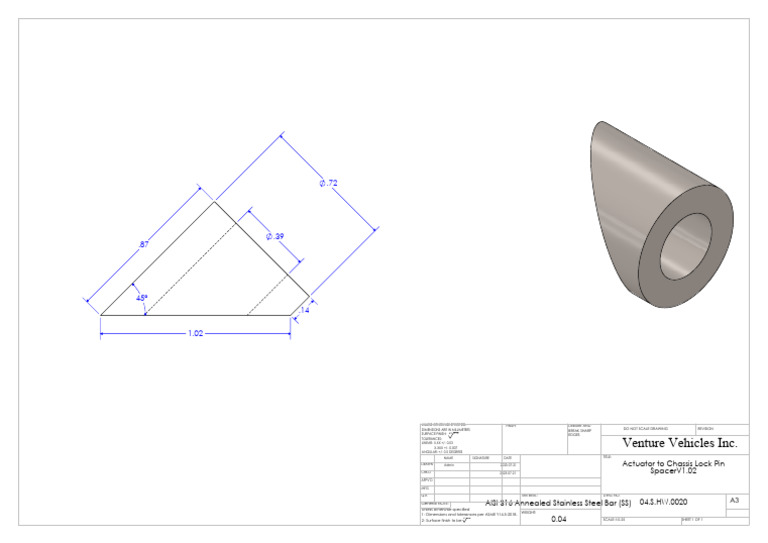 Actuator To Chassis Lock Pin SpacerV1.02 | PDF