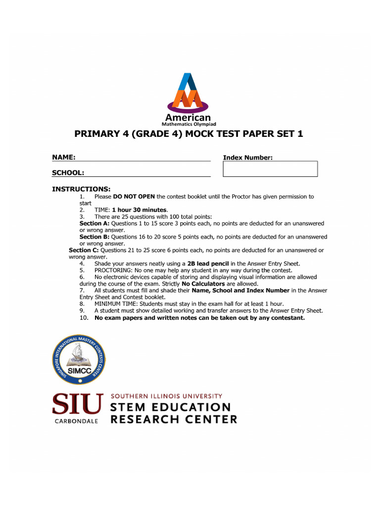 AMO Grade 4 | PDF