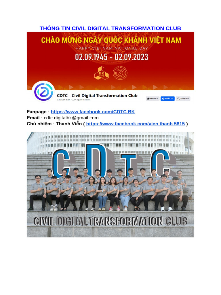 CLB Chuyen Doi So - CDTC | PDF | Computers