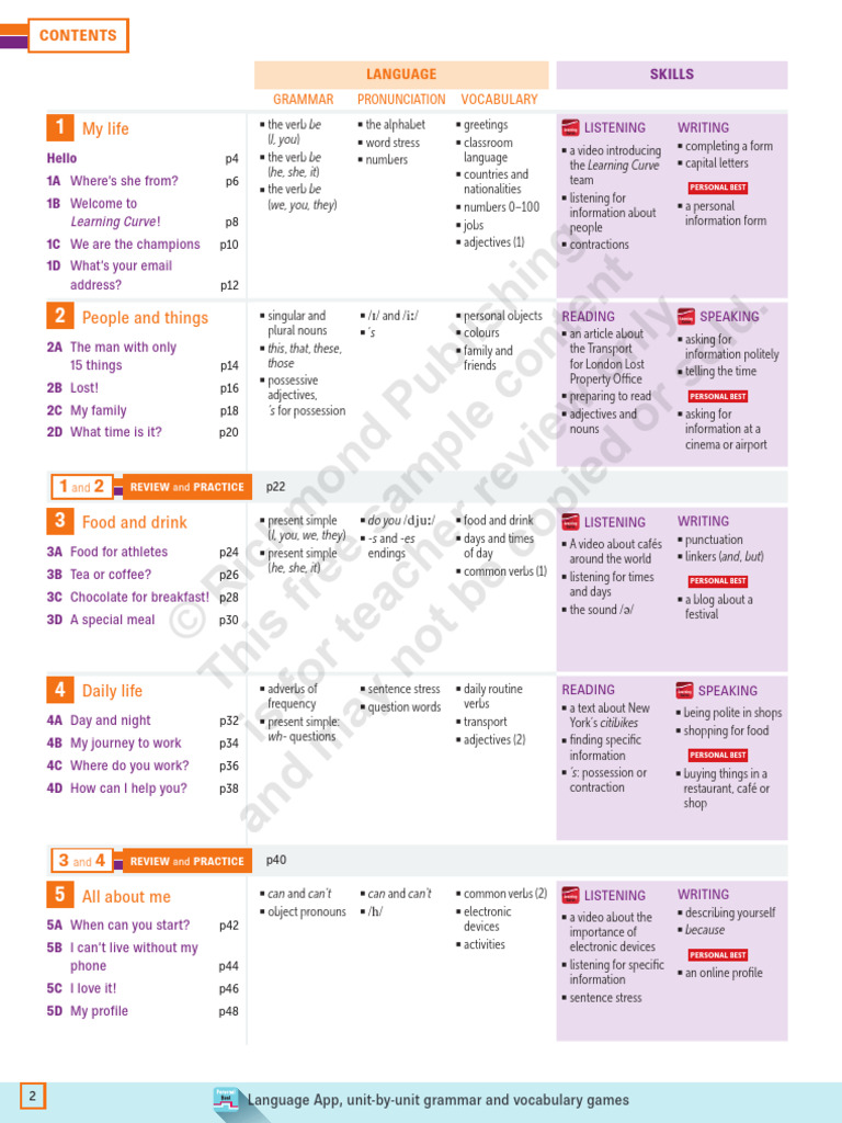 Personal Best British Edition A1 Students Book SS 1 | PDF | Verb ...