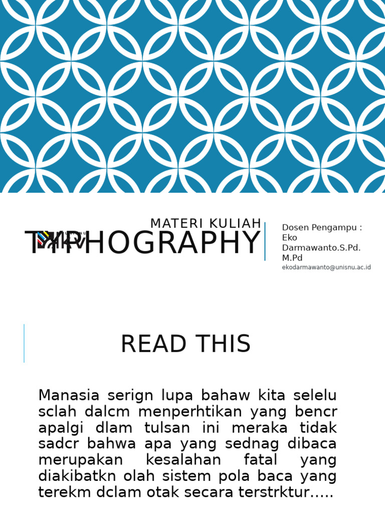 Definisi dan Fungsi Tipografi | PDF | Seni & Disiplin Bahasa