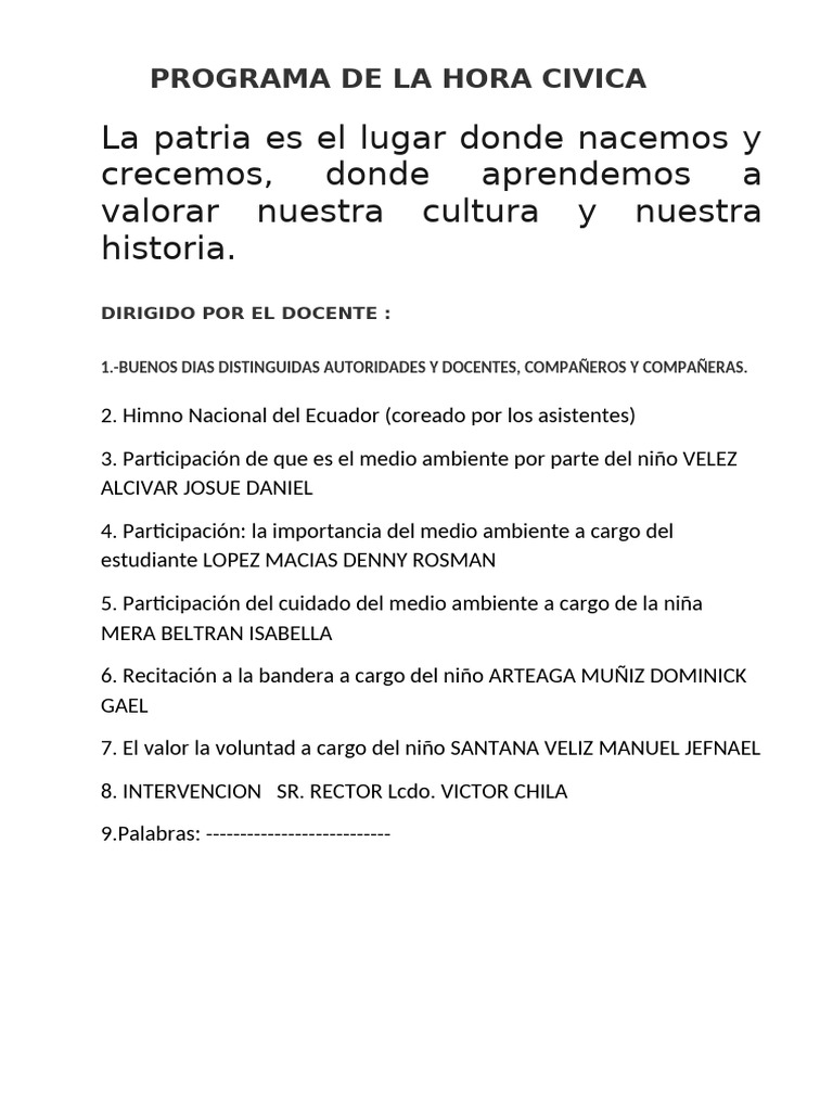 Hora Civica | PDF