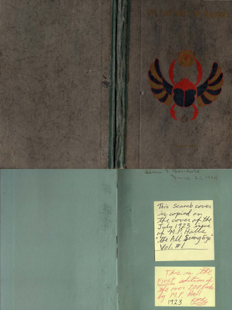 The Lost Keys of Masonry - Manly P. Hall 1923 - Hall's First Edition of ...
