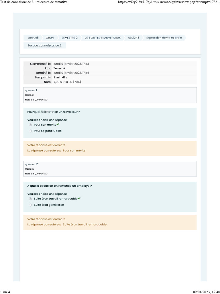 TC 3 Expression Orale | PDF