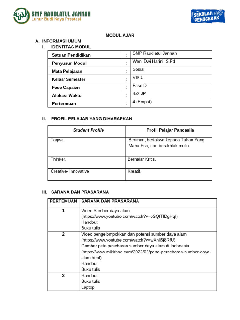 Modul Ajar Sda | PDF | Karier & Perkembangan