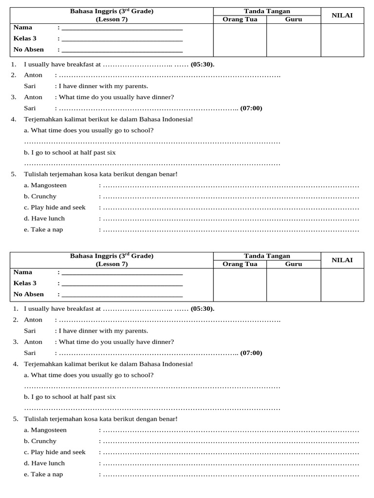 PH BING Lesson 7 TH 23-24 | PDF | Meal