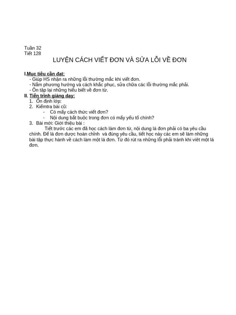 Luyen Tap Cach Viet Don Va Sua Loi Ve Don | PDF