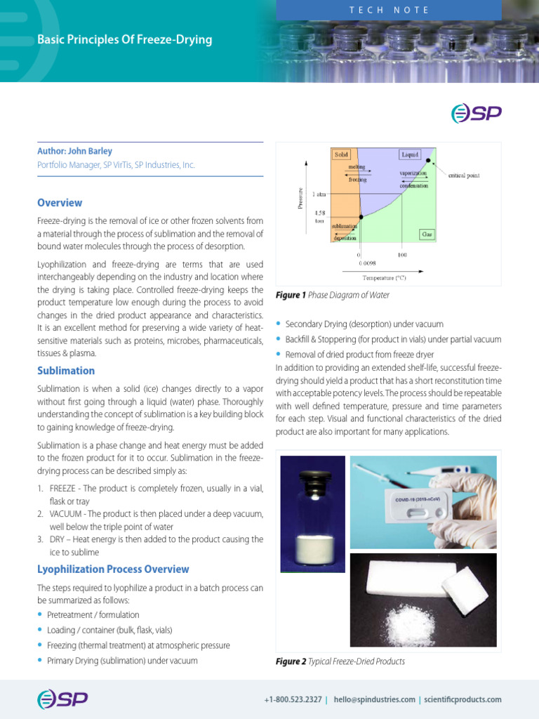 SP Tech Note Basic Principles of Freeze Drying 6 | PDF | Ice | Heat Transfer