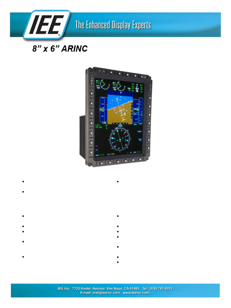 ARINC-818 Multi-Function Display Overview | PDF | Liquid Crystal ...