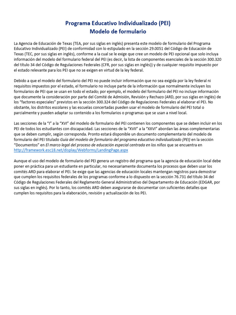 Iep - Texas | PDF | Plan de estudios | Enseñando