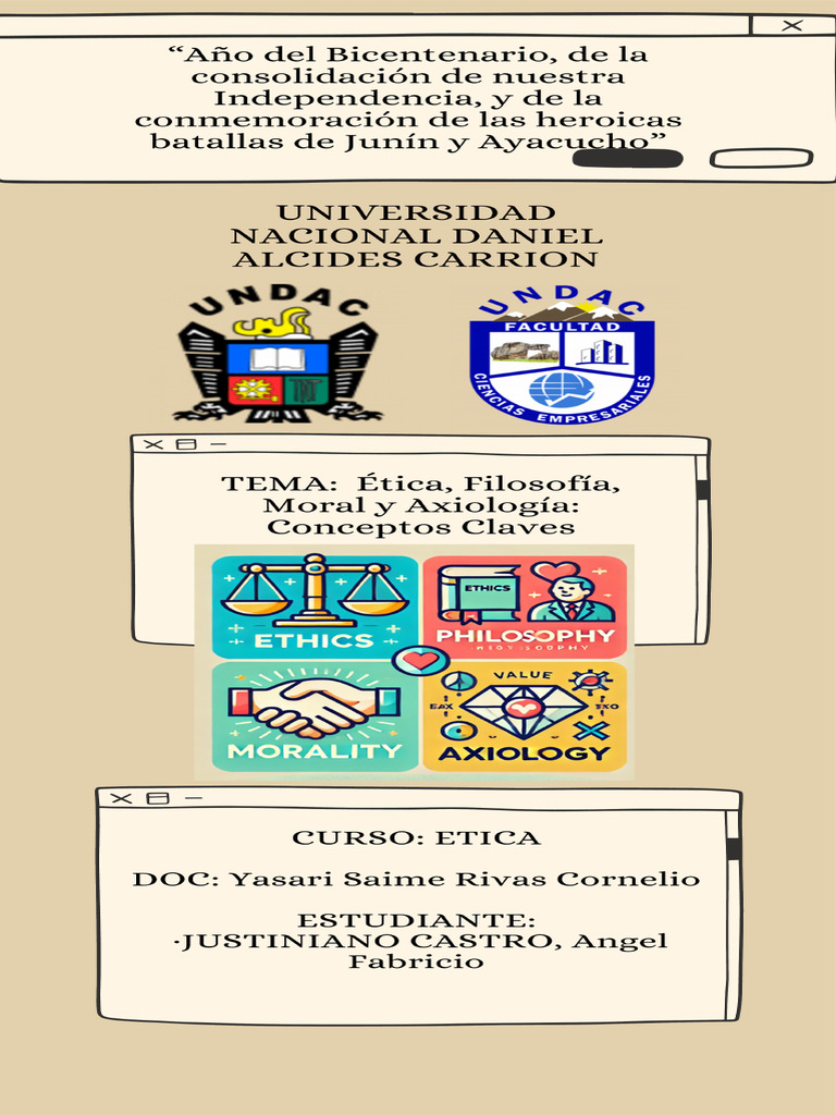 Ética, Filosofía, Moral y Axiología Conceptos Claves Justiniano Castro ...