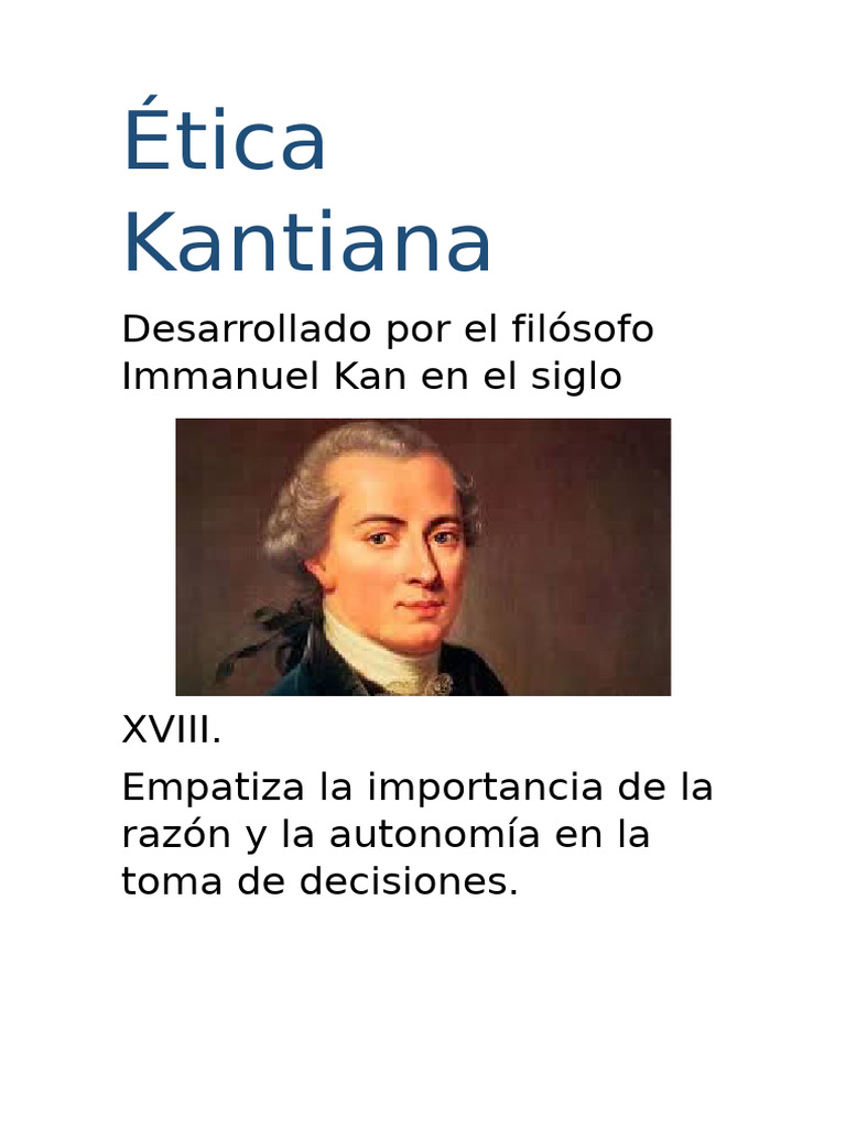 Ética Kantiana | PDF