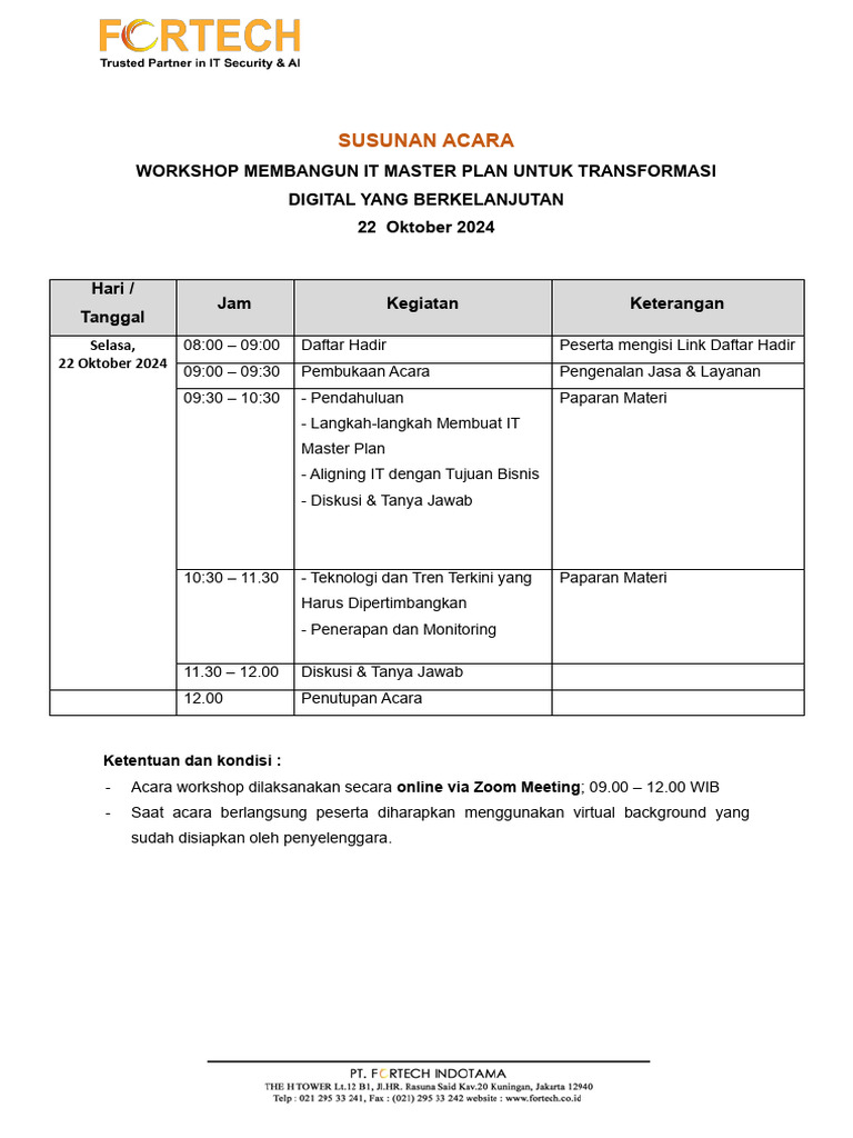 Workshop IT Master Plan Online | PDF | Seni