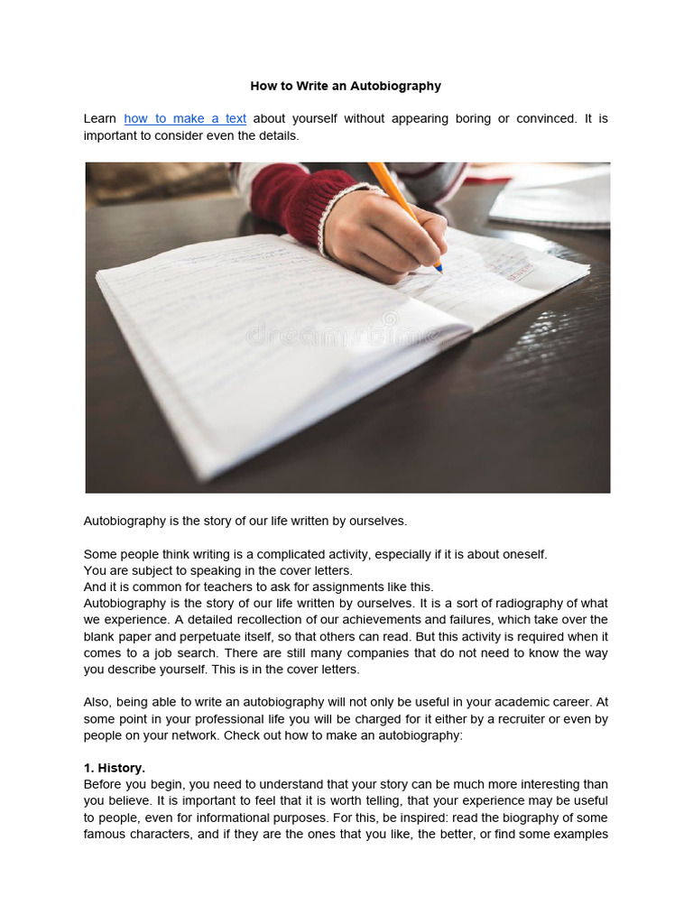 Autobiography Writing Guide | PDF