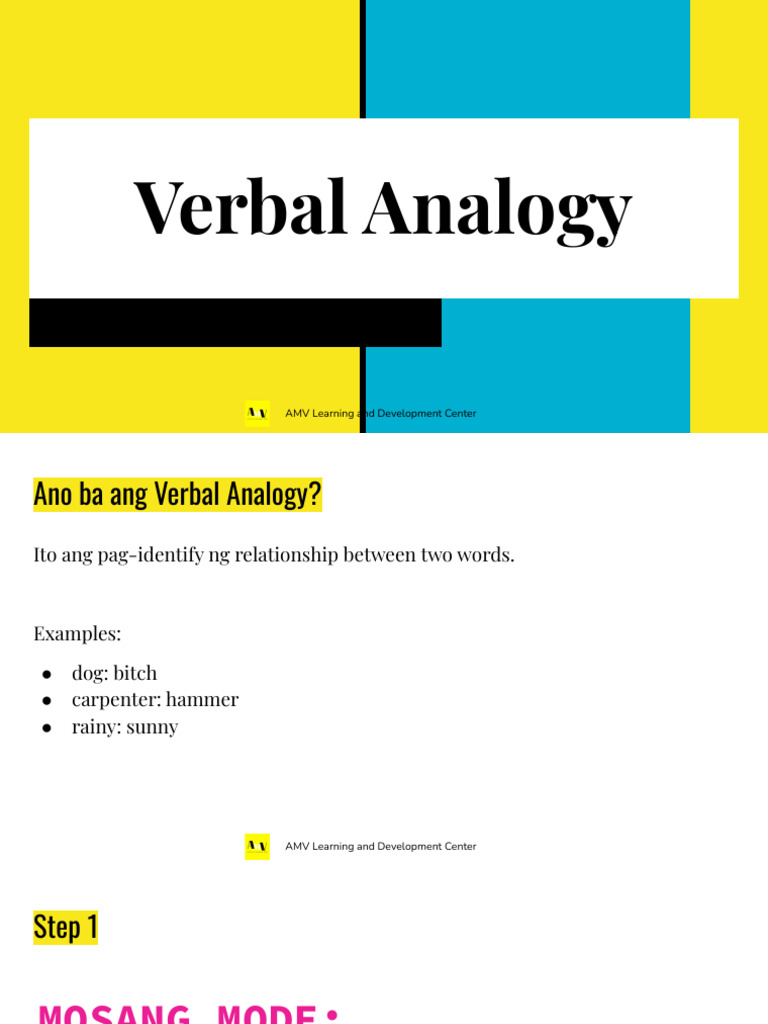Verbal Analogy | PDF