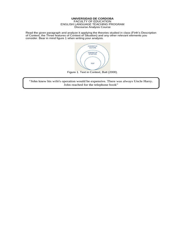 Discourse Analysis Assignment Guide | PDF