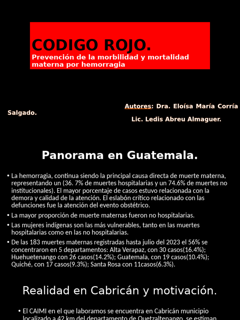 Codigo Rojo. 023540 | PDF | Parto | Enfermedades y trastornos