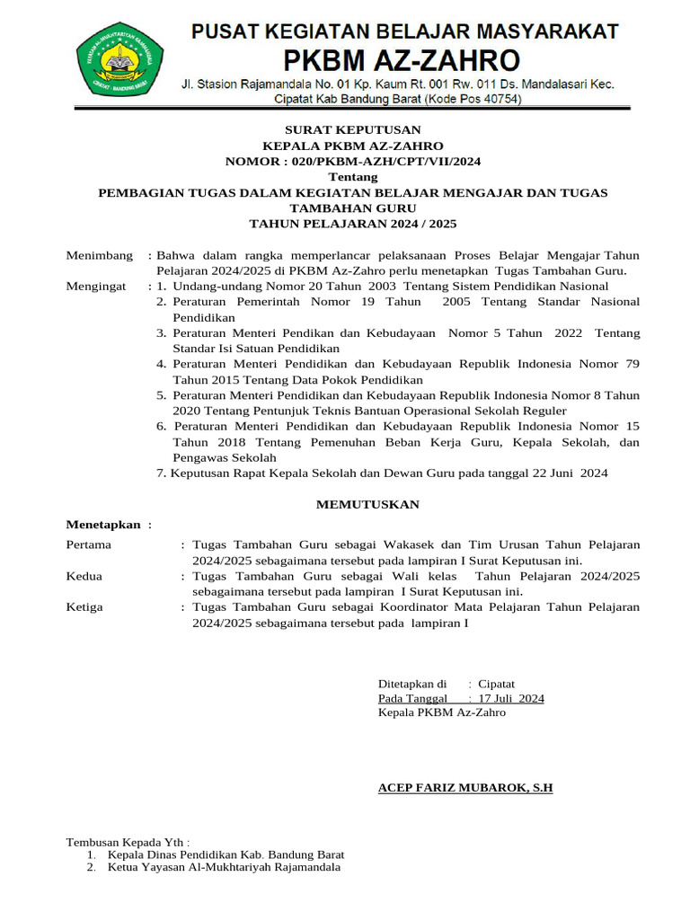 SK Tugastambahanguru 2425 | PDF