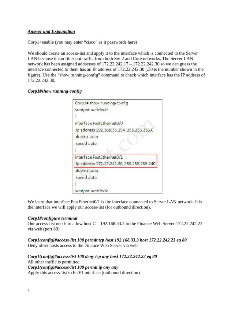 Answer - Access List | PDF