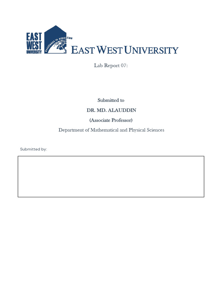 Lab Report Cover2 | PDF