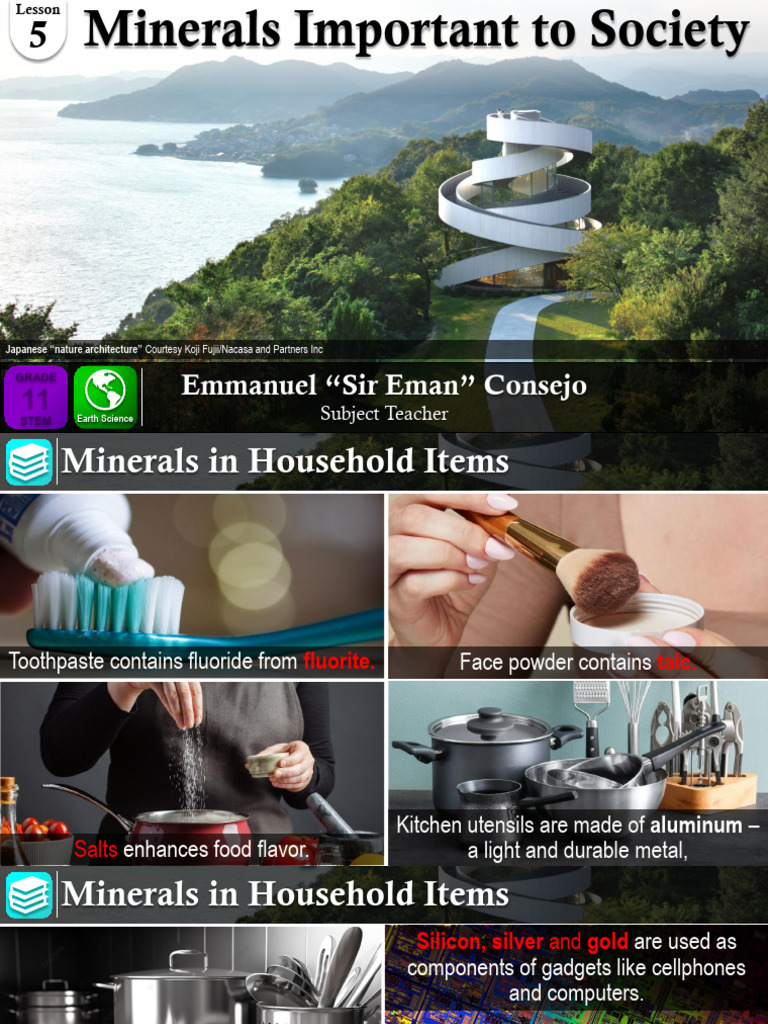 Minerals in Household Items and Uses | PDF | Fertilizer | Minerals