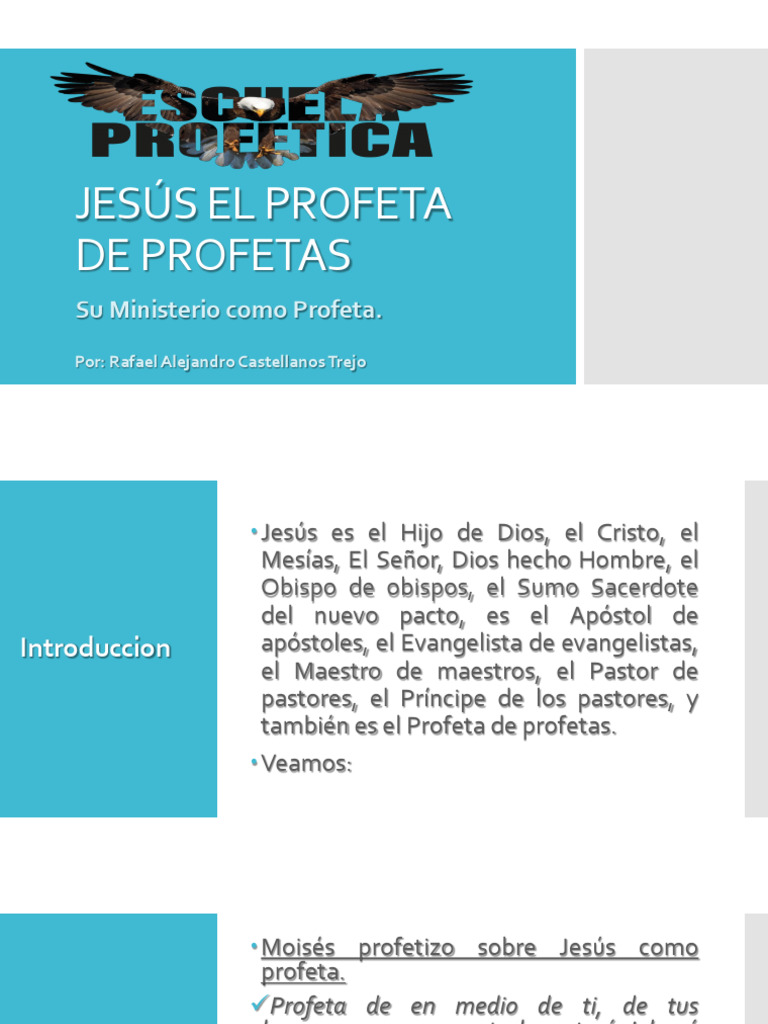1 Jesús El Profeta de Profetas | PDF | Jesús | Evangelio de Mateo