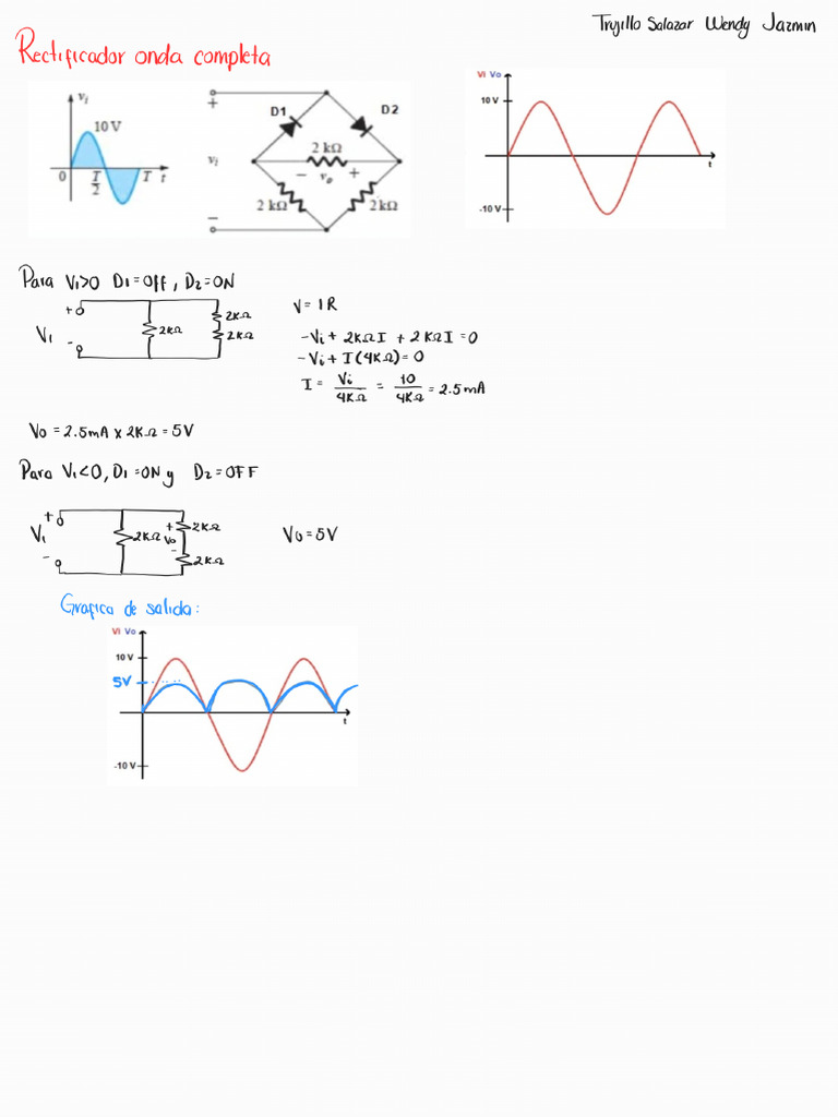 Rectificador de Onda Completa | PDF