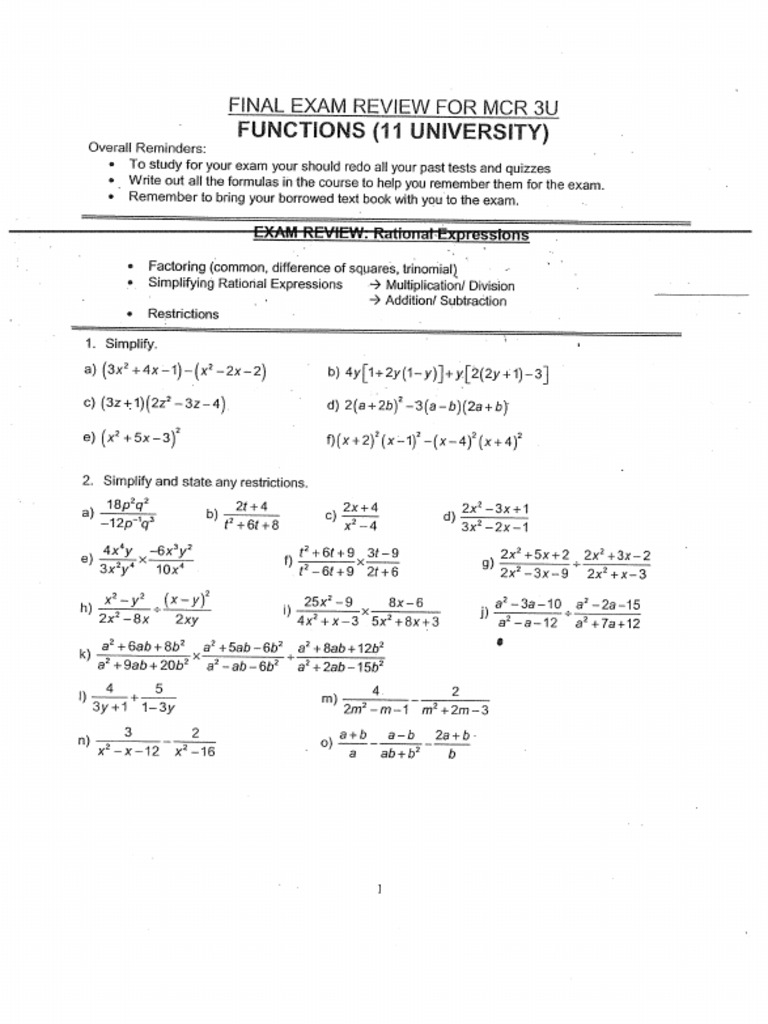 Exam Review | PDF