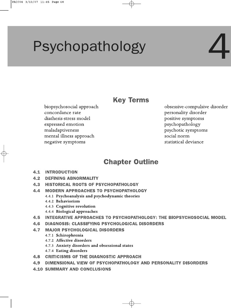 Psychopathology | PDF