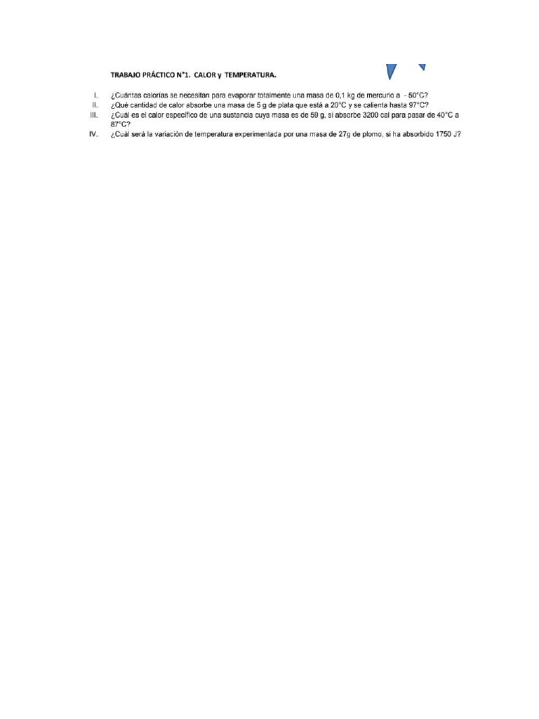 Ejercicios - Calor y Temperatura - Clase 16-10-24 | PDF