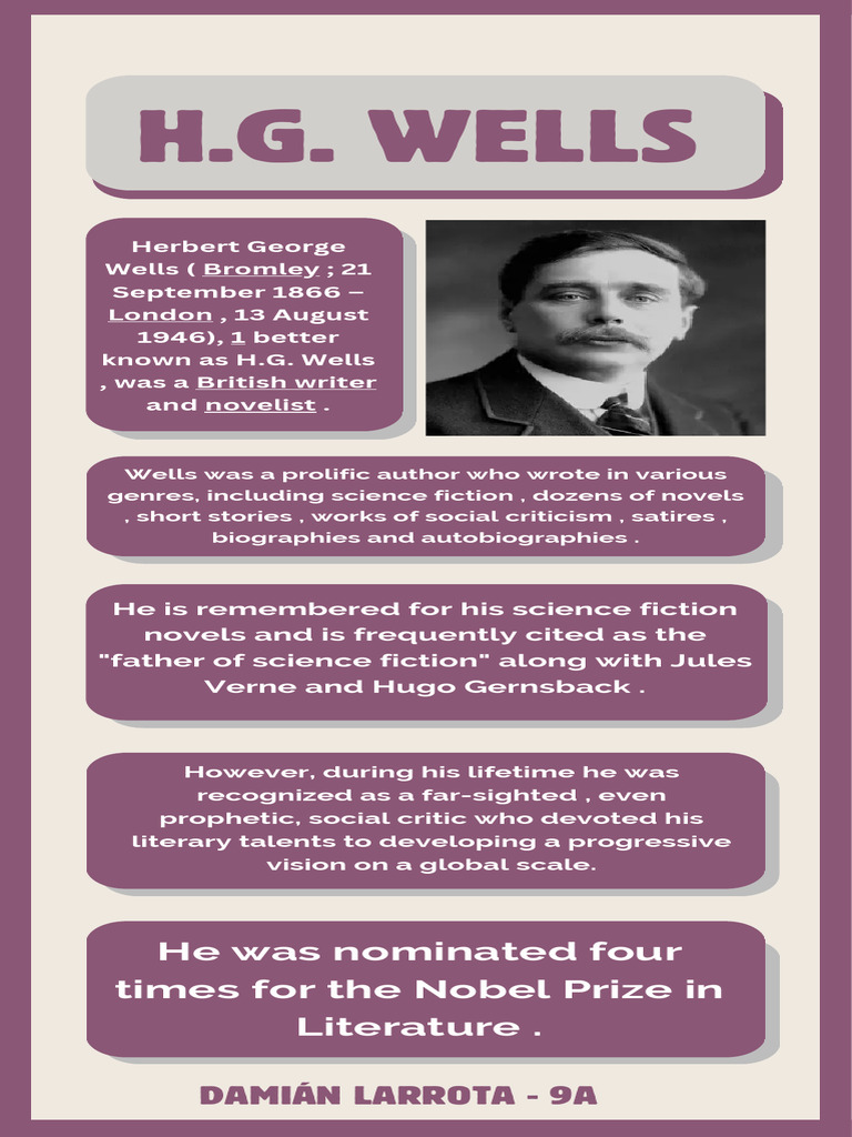 Infografía de H.G. Wells | PDF | Classics