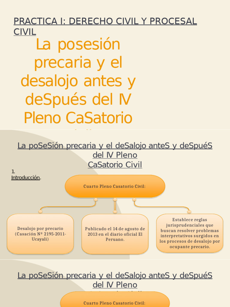 Desalojo y Posesión Precaria en Perú | PDF | Caso de ley | Ley procesal